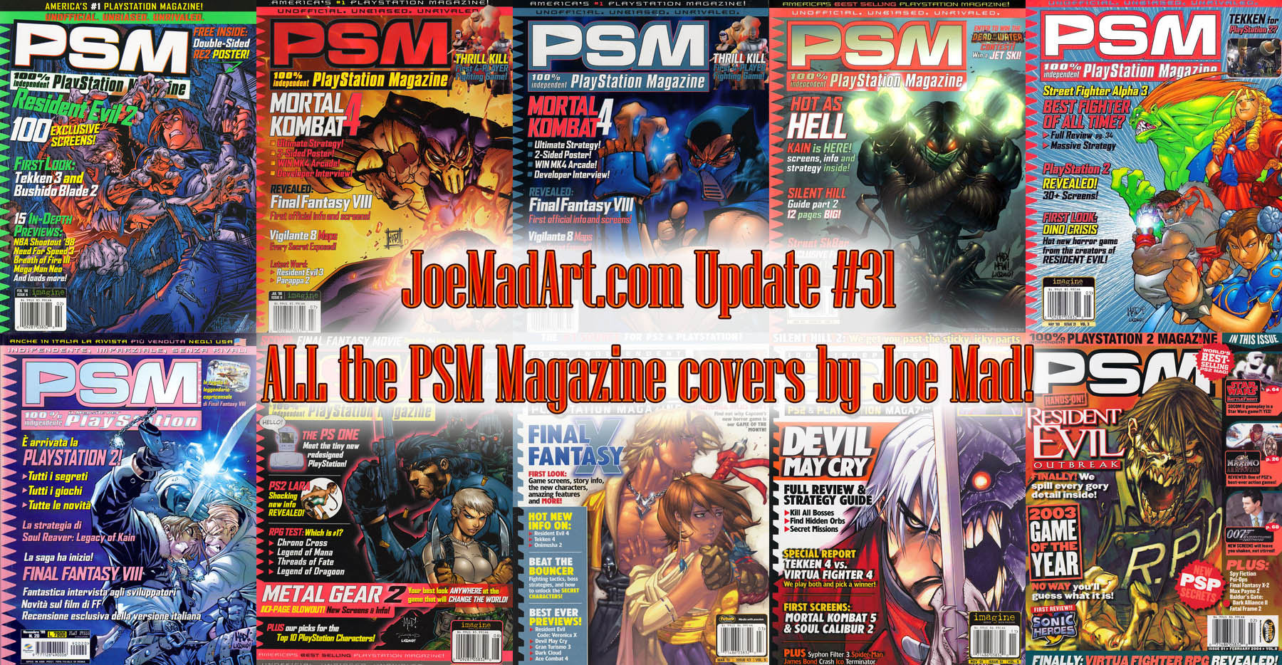 JoeMadArt.com update #31 All PSM magazine covers & some extras...